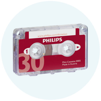 Microcassette, Mini-Cassette, Picocassette or Steno-Cassette - Kenjedrager